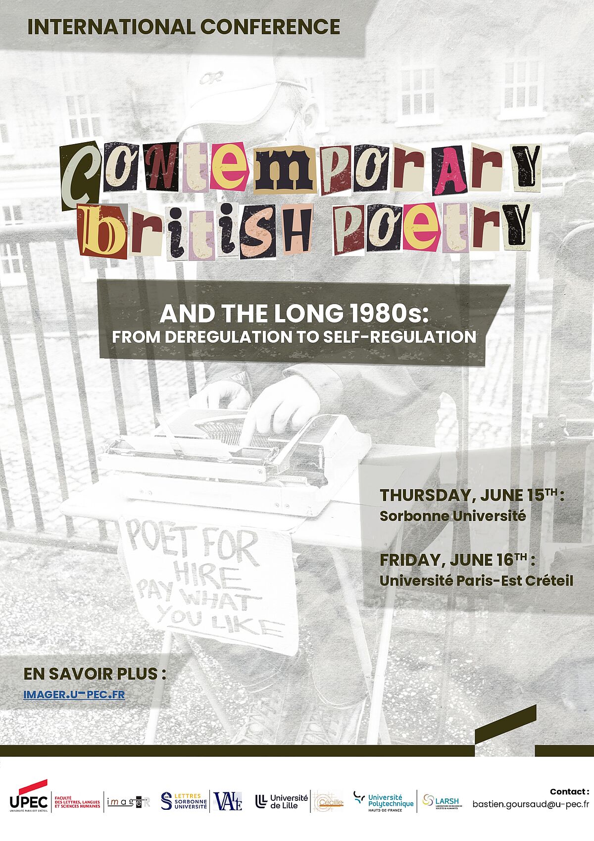 Colloque "Contemporary British Poetry and the long 1980s: from ...
